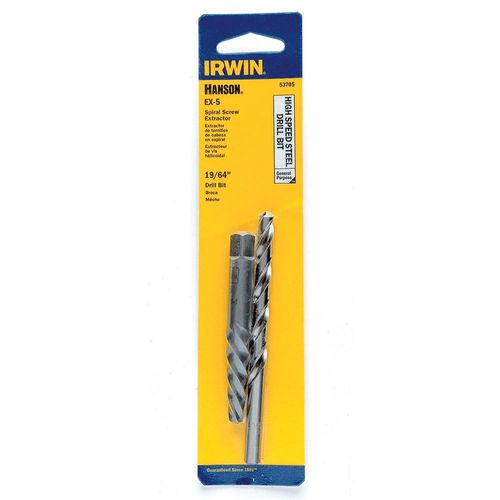 Screw Extractor (Spiral) EX-5 and Drill Bit (19/64") Set