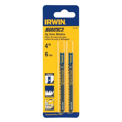 Jig Saw Wood Cutting Blades High Carbon Steel 6 TPI U Shank 2 Pack
