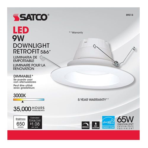 Satco 9.8w Led 5-6" Retrofit Kit F/65w | Agri Supply 116114