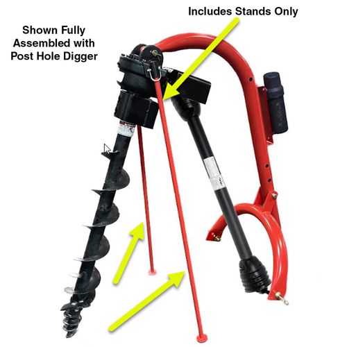 Support Stand Kit For Post Hole Diggers (3 Point Hitch)