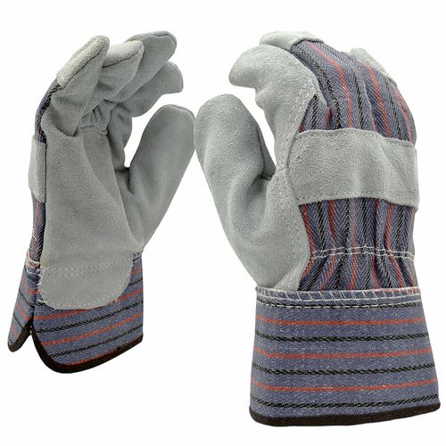 Split Cowhide Leather Palm Safety Gloves Size Large