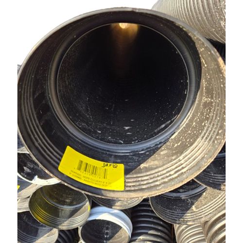 8" x 20' HDPE DW Plain End Dual Wall Solid Drainage Pipe