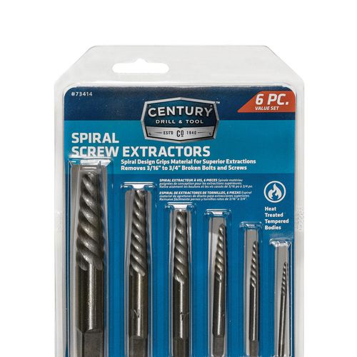 6 Piece Spiral Flute Screw Extractor Set | Agri Supply