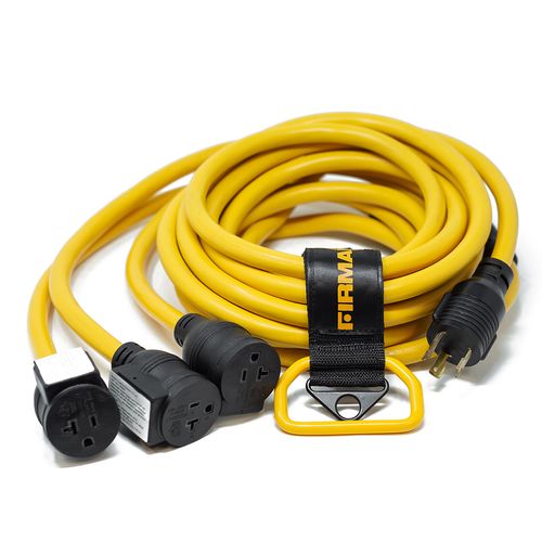Firman 25-foot Heavy-Duty L5-30P to (3) 5-20R Power Cord