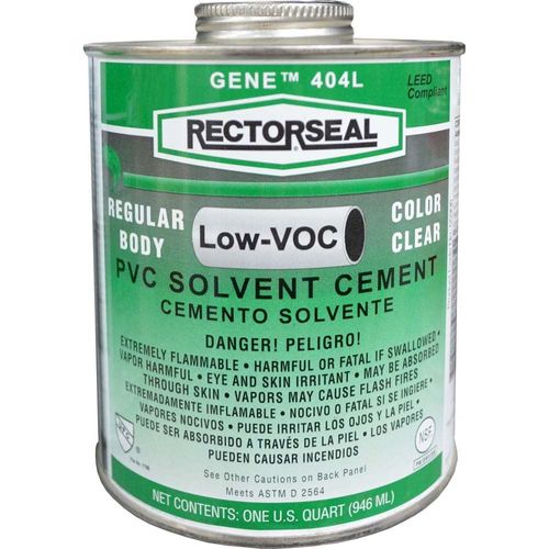Clear Regular Bodied Pvc Cement - 32 Oz. | Agri Supply