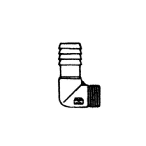 Plastic Combination Elbow 1/2" Male Pipe Threads To 1/2" HB