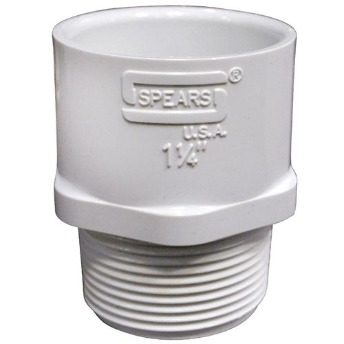 1 1/4" Male Adapter - MPT to Female Slip Schedule 40 PVC