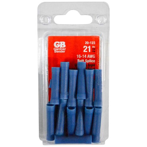 Butt Splices-Blue Gauge 16-14 (21/Pkg) | Agri Supply 59201